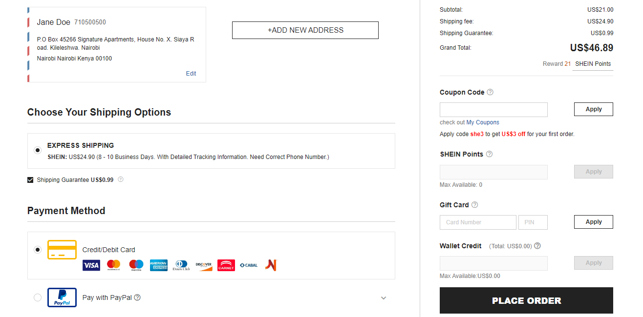 How to Shop from SHEIN and Ship to Kenya - Vitu Za Majuu.com